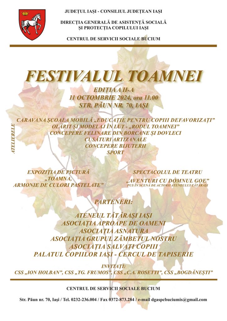 Eveniment de toamnă pentru copiii instituționalizați